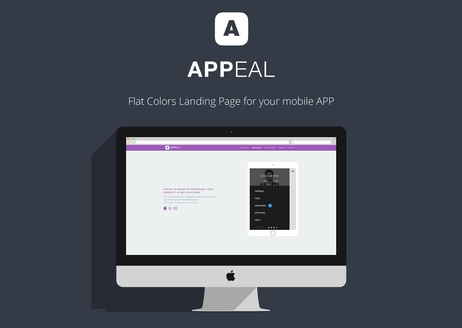 Appeal - App Landing Page ~ HTML/CSS Themes on Creative Market