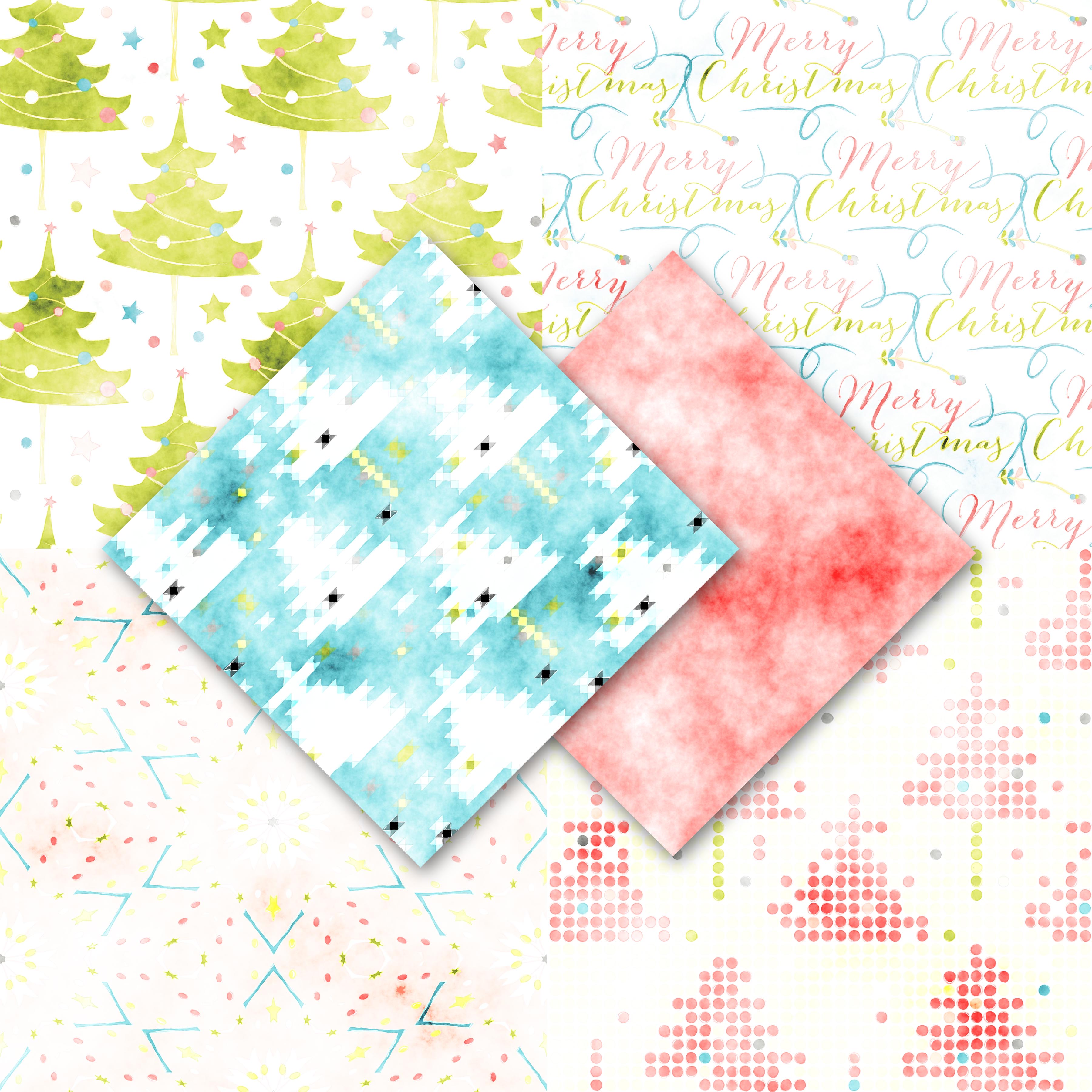 Christmas Watercolor Digital Paper ~ Patterns on Creative Market