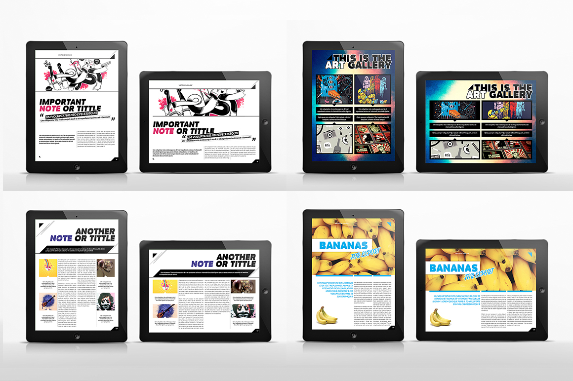 The Elements Tablet Magazine ~ Magazine Templates on Creative Market