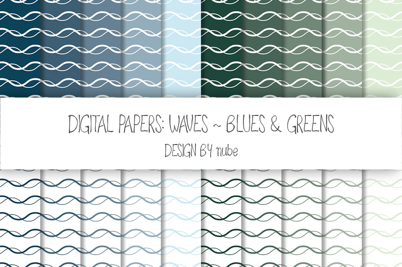 Waves ~ Seamless Patterns ~ Patterns on Creative Market