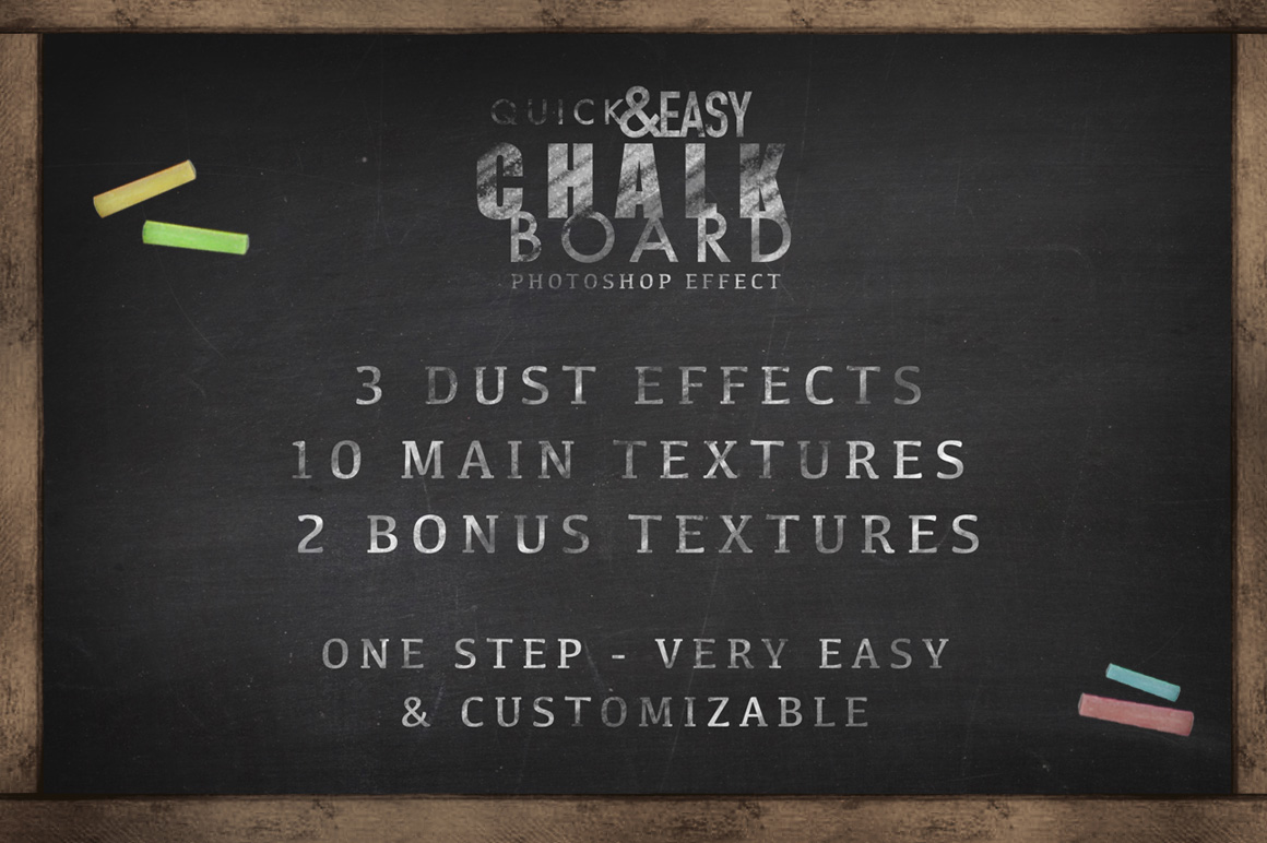 Chalkboard Photoshop Effect - (SALE) ~ Layer Styles on Creative Market