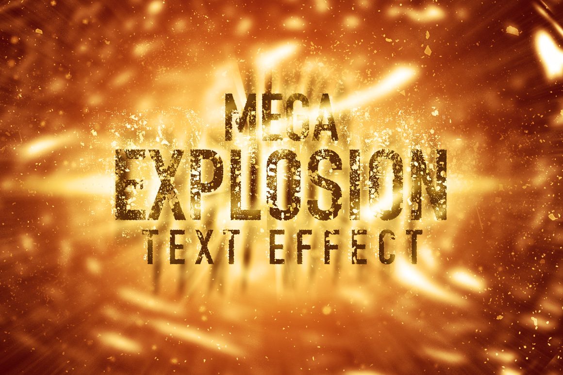 Mega Explosion Text Effect (SALE) ~ Layer Styles on Creative Market