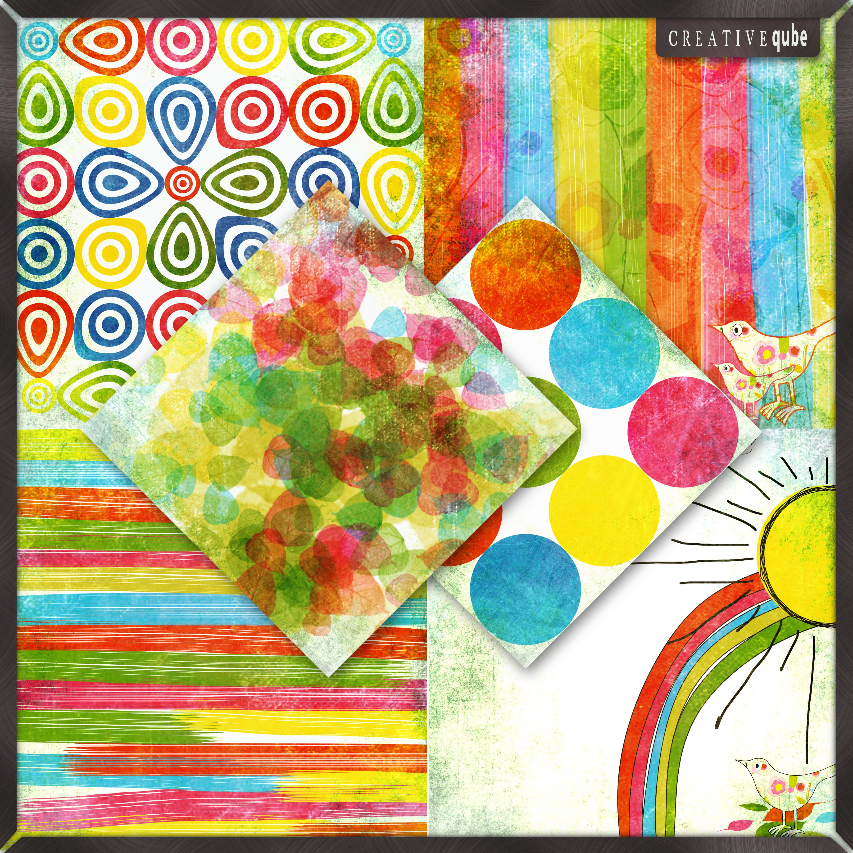 Digital Scrapbook paper pack ~ Patterns on Creative Market