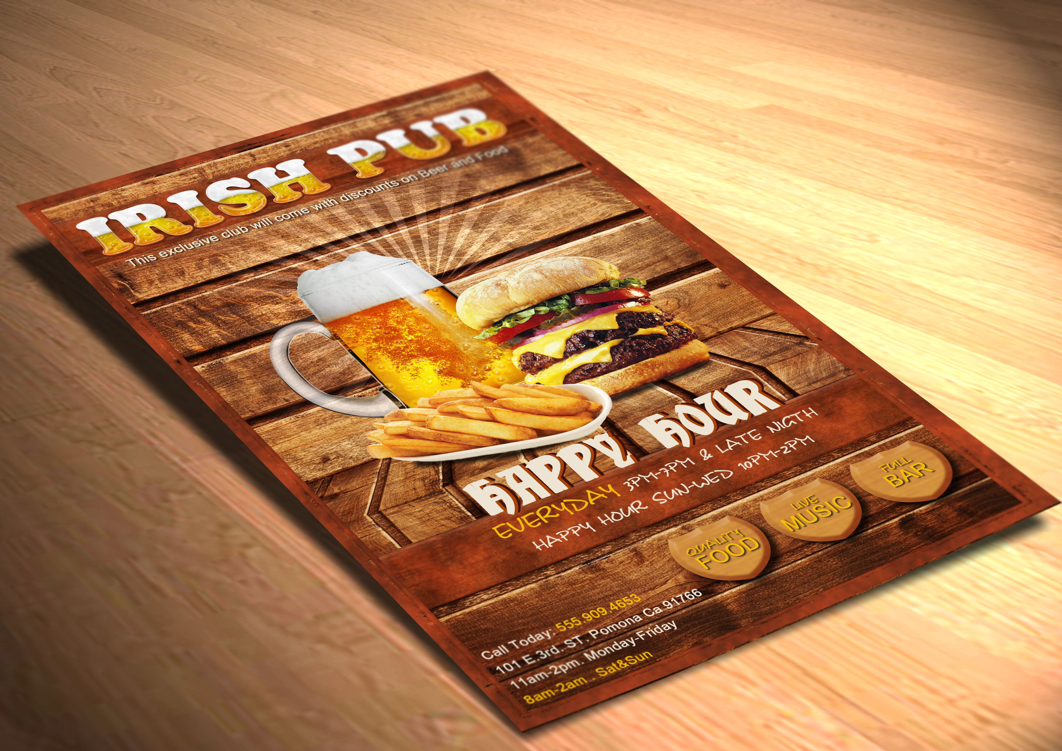 Your Irish Pub Flyer ~ Flyer Templates on Creative Market