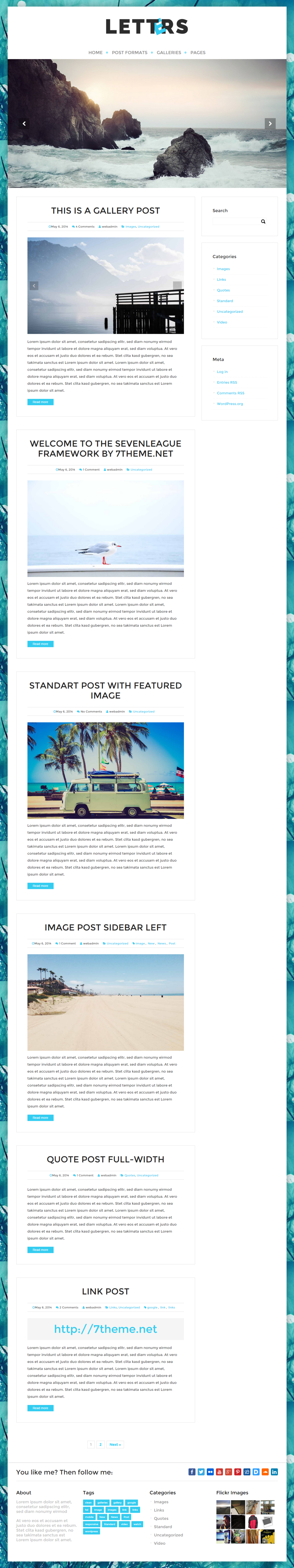 Letters- Blogger WordPress Theme ~ WordPress Blog Themes on Creative Market