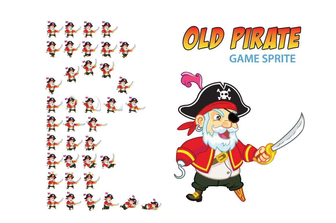 Old Pirate Game Sprite ~ Illustrations on Creative Market