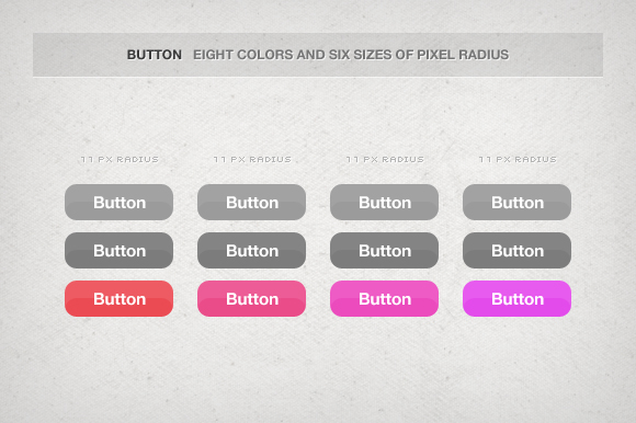 Simple Rounded Buttons ~ Web Elements on Creative Market
