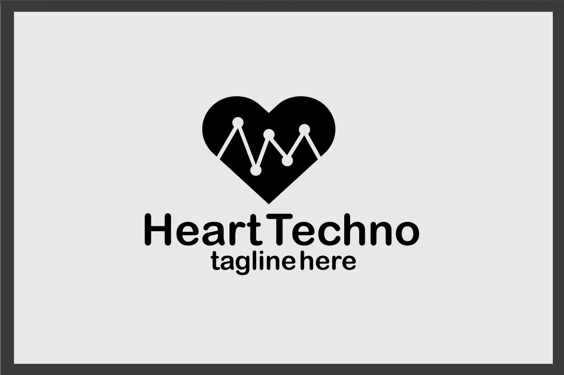 Heart Techno Logo ~ Logo Templates on Creative Market
