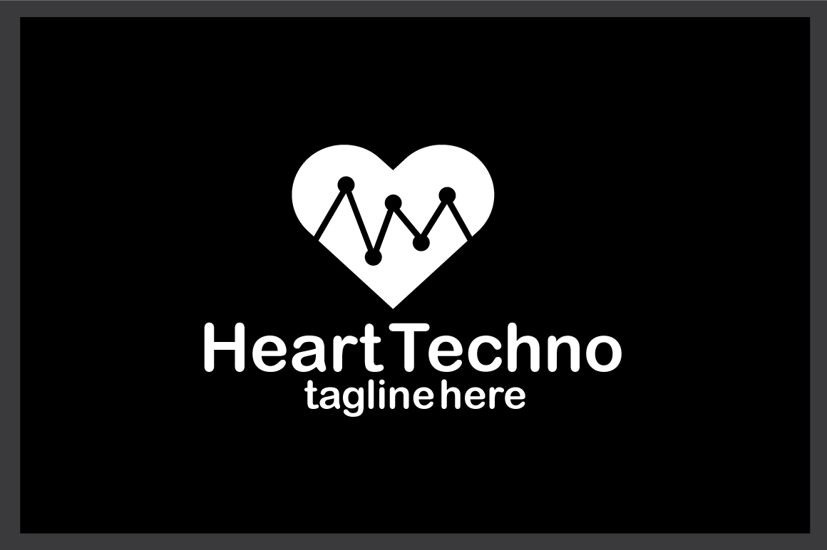 Heart Techno Logo ~ Logo Templates on Creative Market