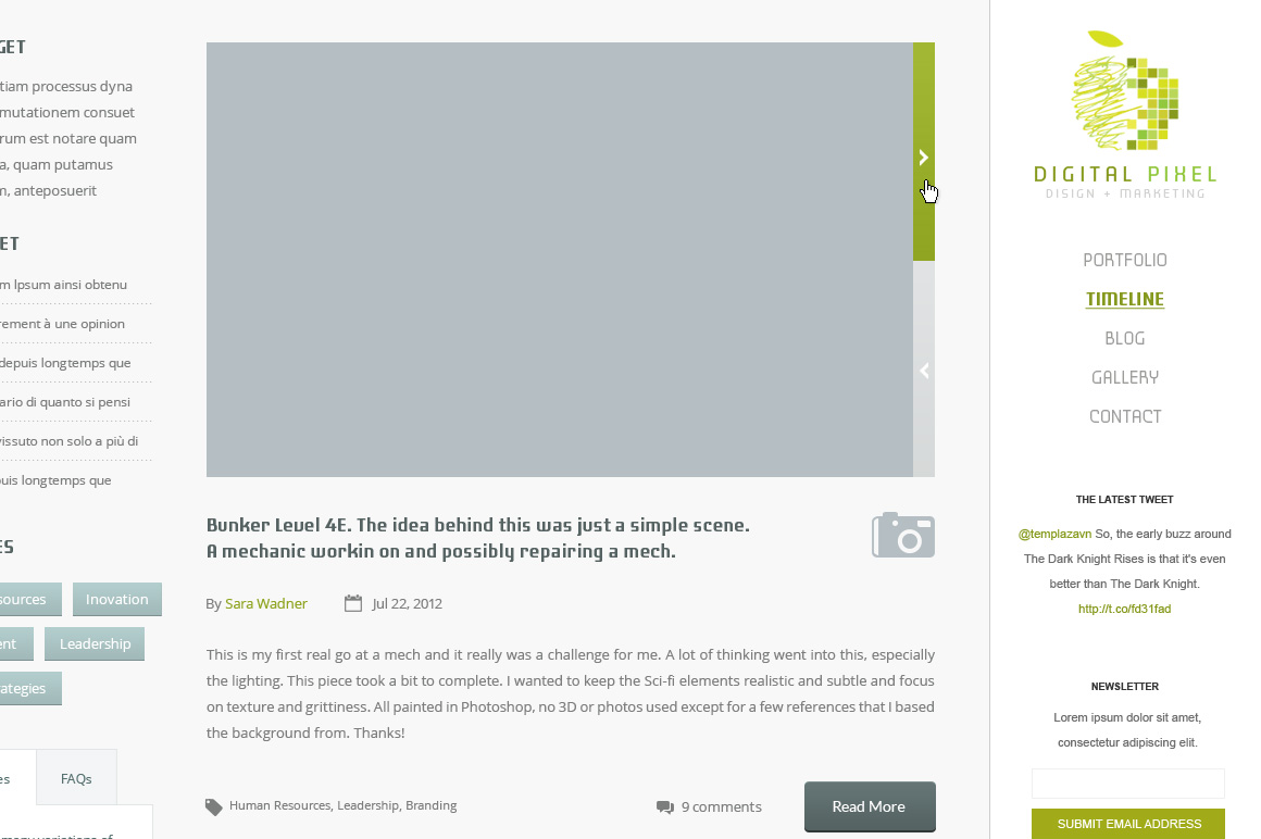 Digital Pixel -Responsive J2.5 Theme ~ Joomla Themes on Creative Market