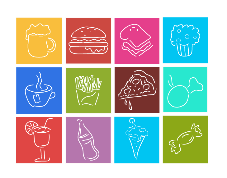 Junk Food Icons ~ Icons on Creative Market