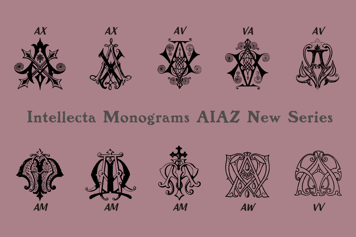 Intellecta Monograms Collection ~ Display Fonts on Creative Market