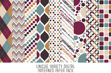 Purple & Salmon Pattern Paper Pack ~ Patterns on Creative Market