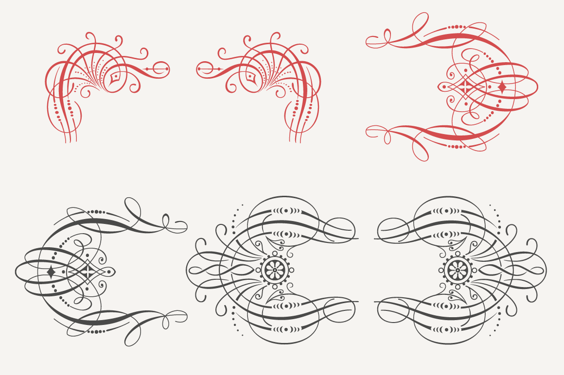 Flourishes Vector Kit N°2 ~ Illustrations on Creative Market