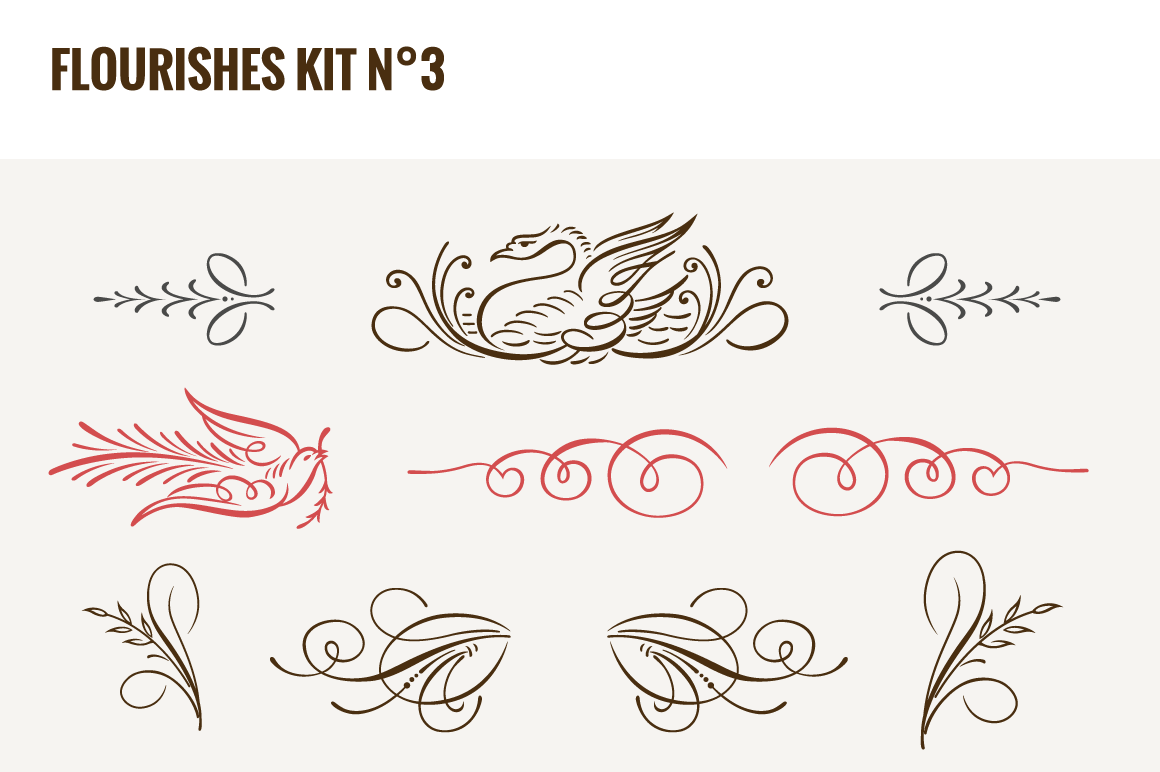 Flourishes Vector Kit N°3 ~ Illustrations on Creative Market