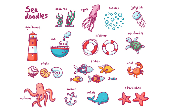 Sea Doodles ~ Patterns on Creative Market