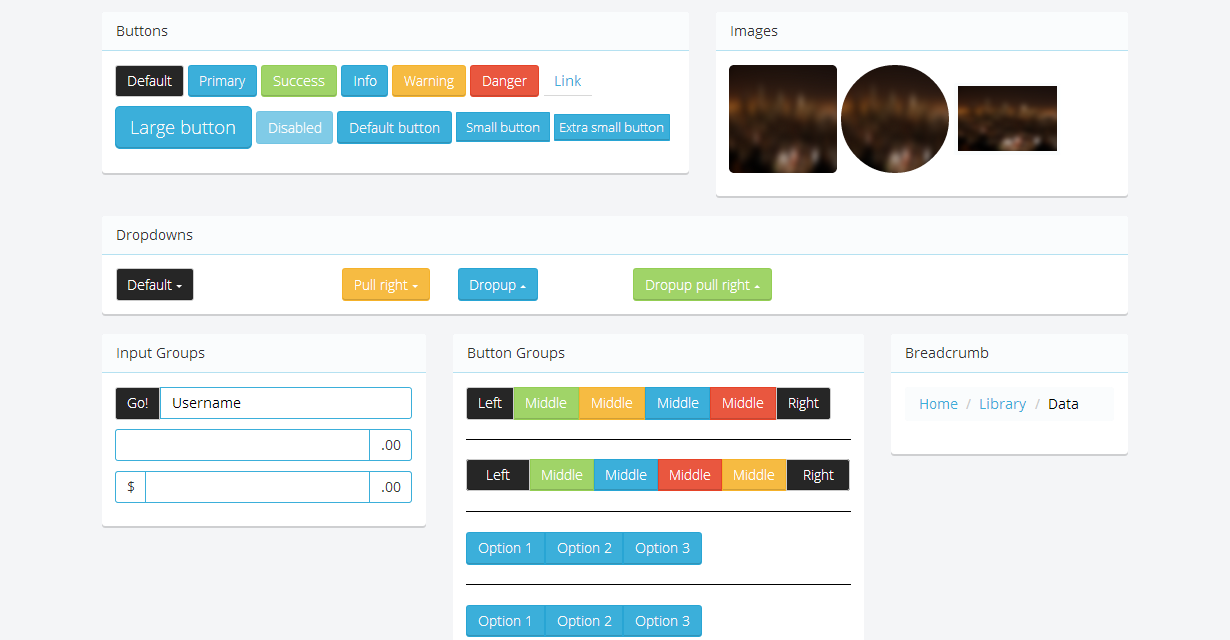 Bootstrap 3.0. RC2 theme white-blue ~ Bootstrap Themes on Creative Market
