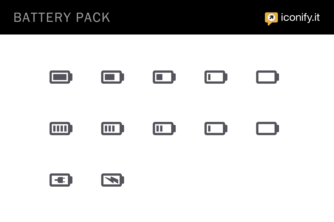 Battery Pack Icon Set ~ Icons on Creative Market
