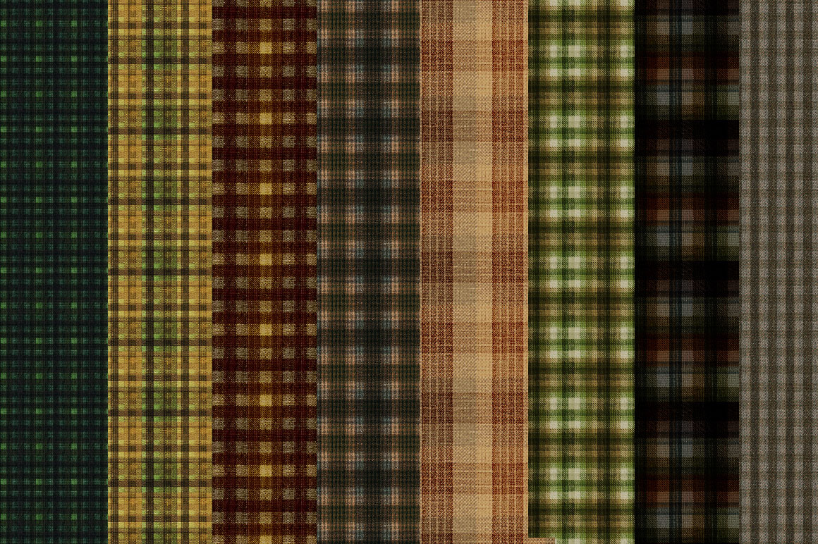 Plaid & Check Autumn/Fall Fabrics ~ Graphics on Creative Market