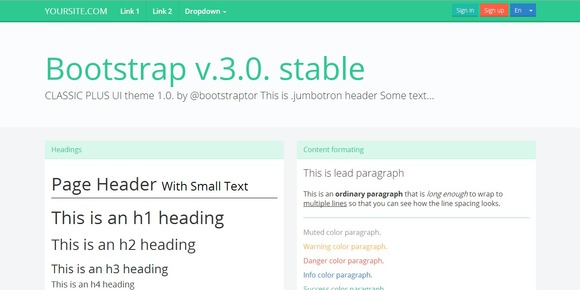 Bootstrap 3.0. WhiteGreen flat theme ~ Bootstrap Themes on Creative Market
