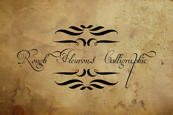 Rough Calligraphic Fleurons ~ Symbol Fonts on Creative Market