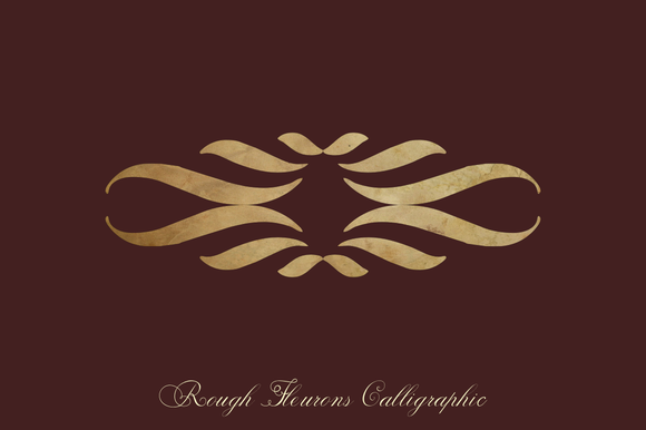 Rough Calligraphic Fleurons ~ Symbol Fonts on Creative Market