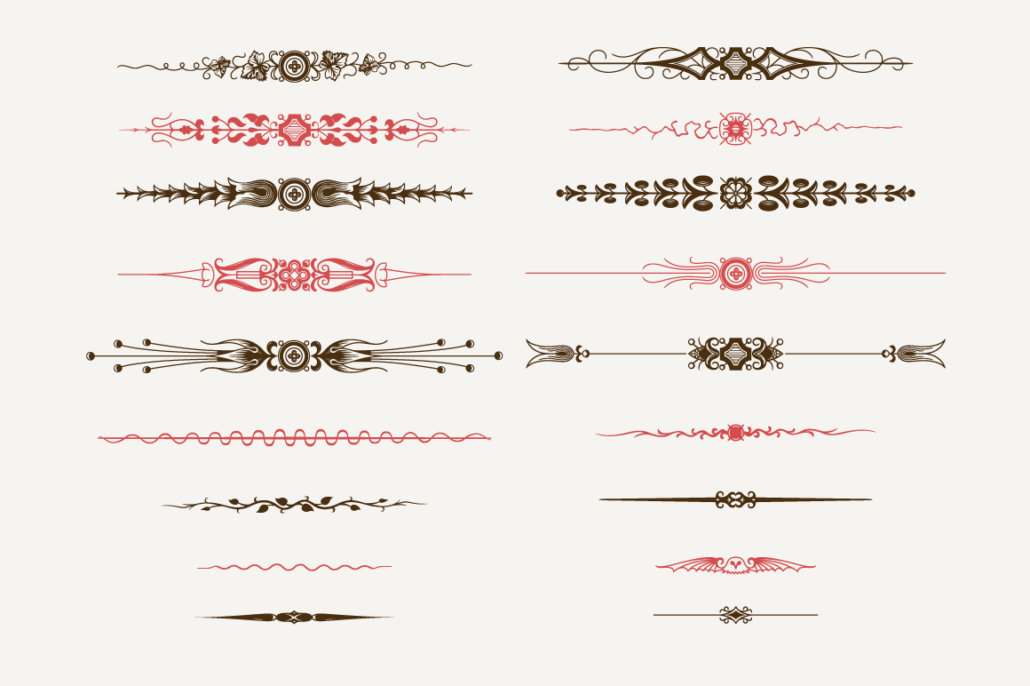 Decorative Text Dividers N°1 ~ Illustrations on Creative Market