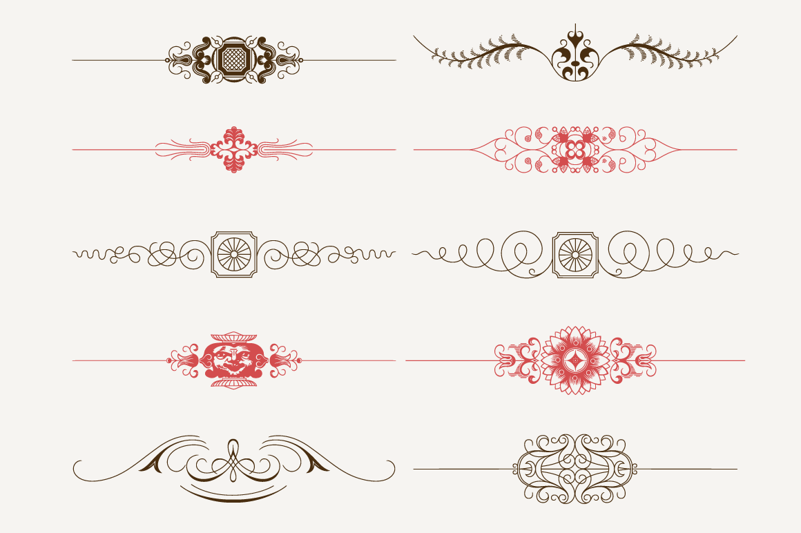 Decorative Text Dividers N°2 ~ Illustrations on Creative Market