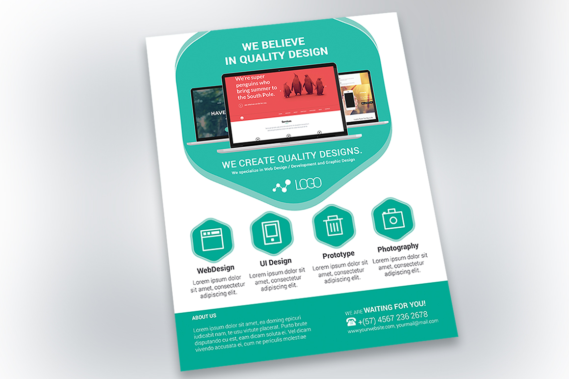 Web Design Flyer Template ~ Flyer Templates on Creative Market