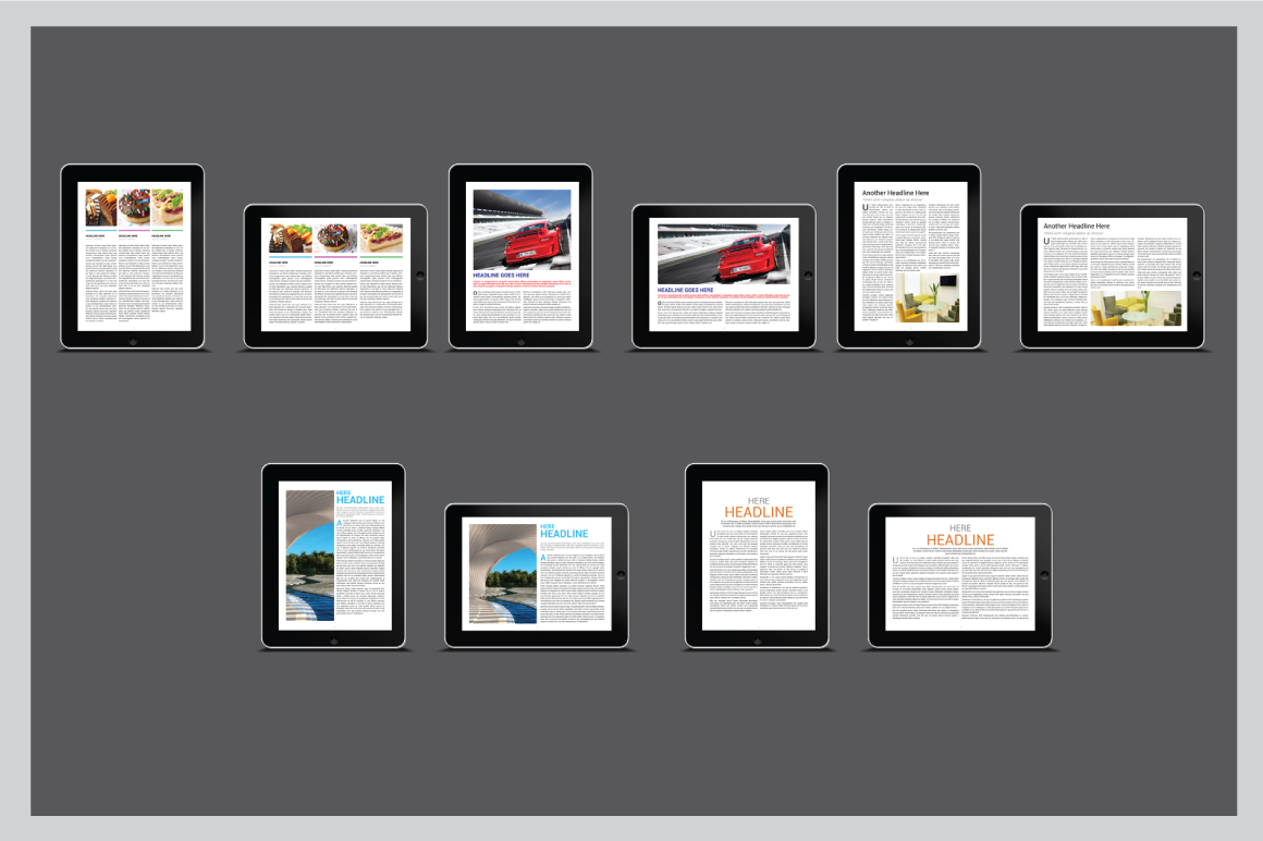 Digital Magazine Template vol. 01 ~ Magazine Templates on Creative Market