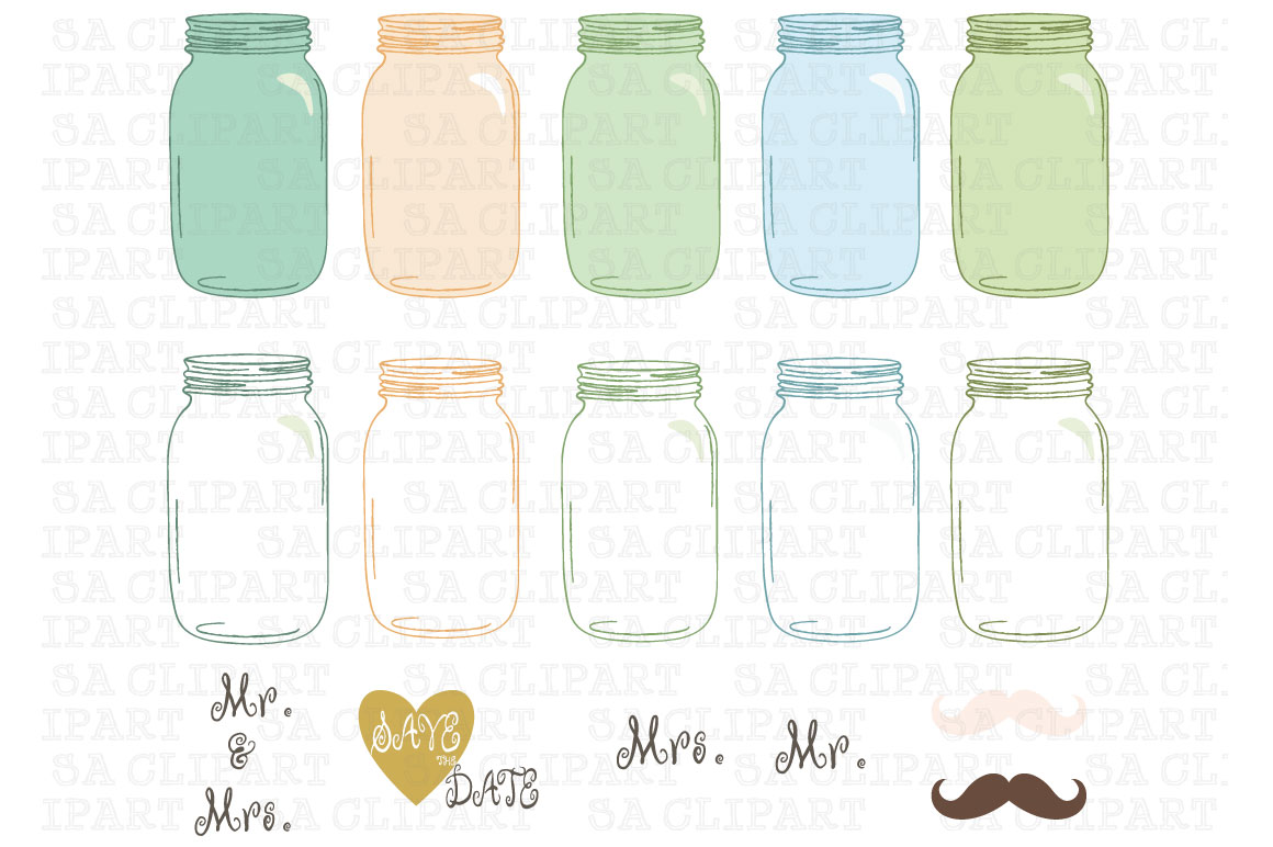 Mason jar Clipart ~ Illustrations on Creative Market