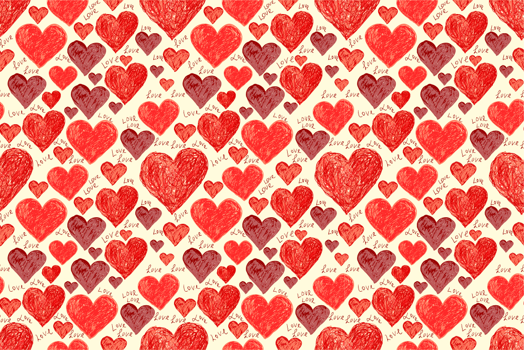 seamless patterns with hearts ~ Patterns on Creative Market