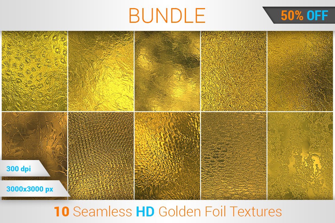 Golden Foil HD Texture Bundle (v 1) ~ Textures on Creative Market