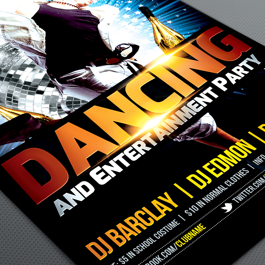 Dancing Party Flyer 01 ~ Flyer Templates on Creative Market