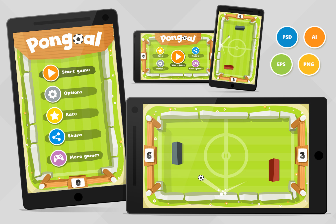 Game Assets for Pong ~ Illustrations on Creative Market