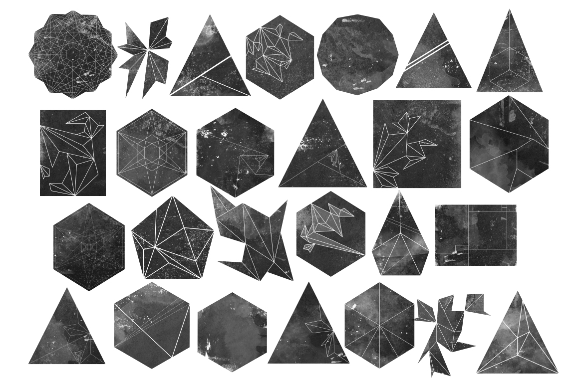 Textured Geometric Masks & PNG ~ Textures on Creative Market