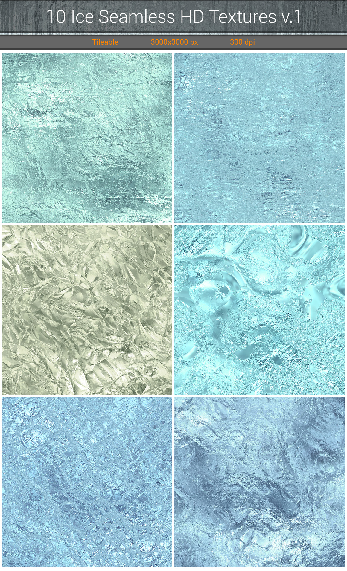 Ice Seamless HD Textures v.1 ~ Textures on Creative Market
