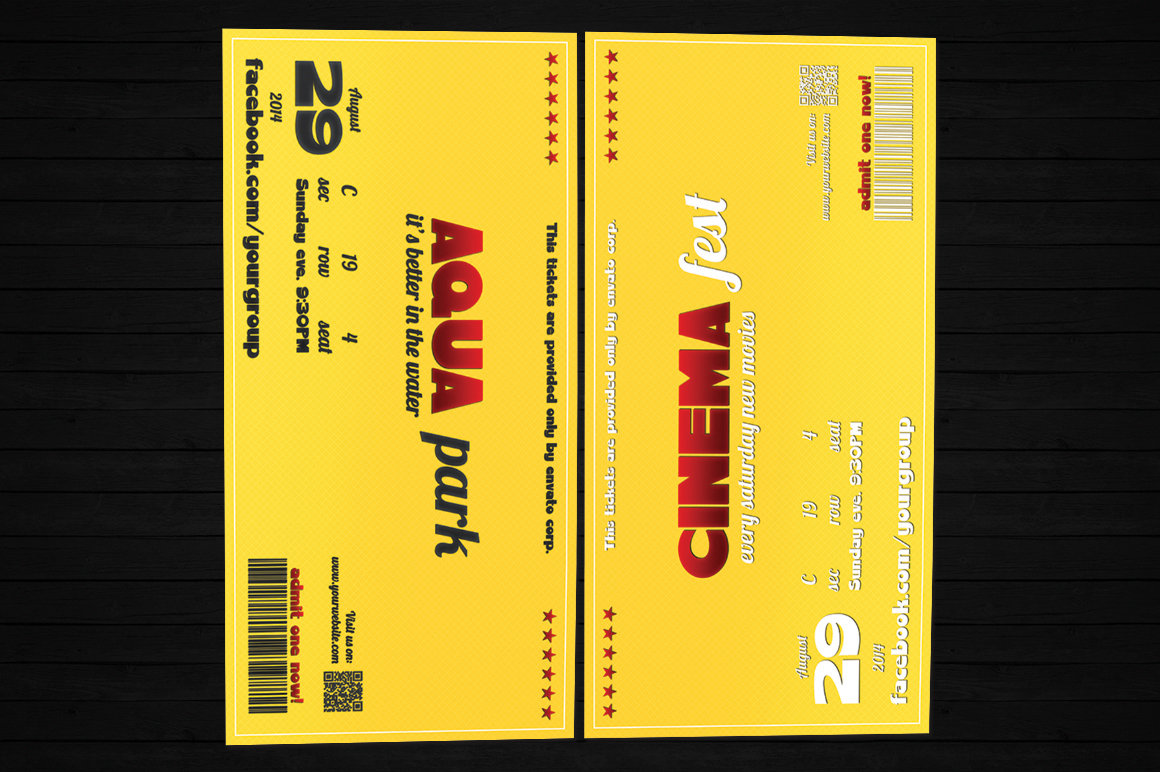 Fresh event ticket ~ Card Templates on Creative Market