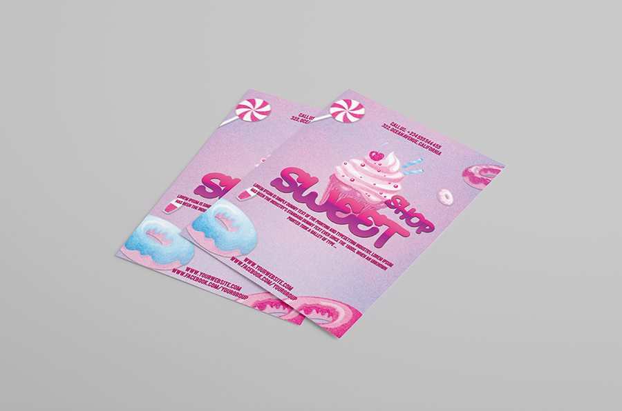 Sweet shop flyer ~ Flyer Templates on Creative Market