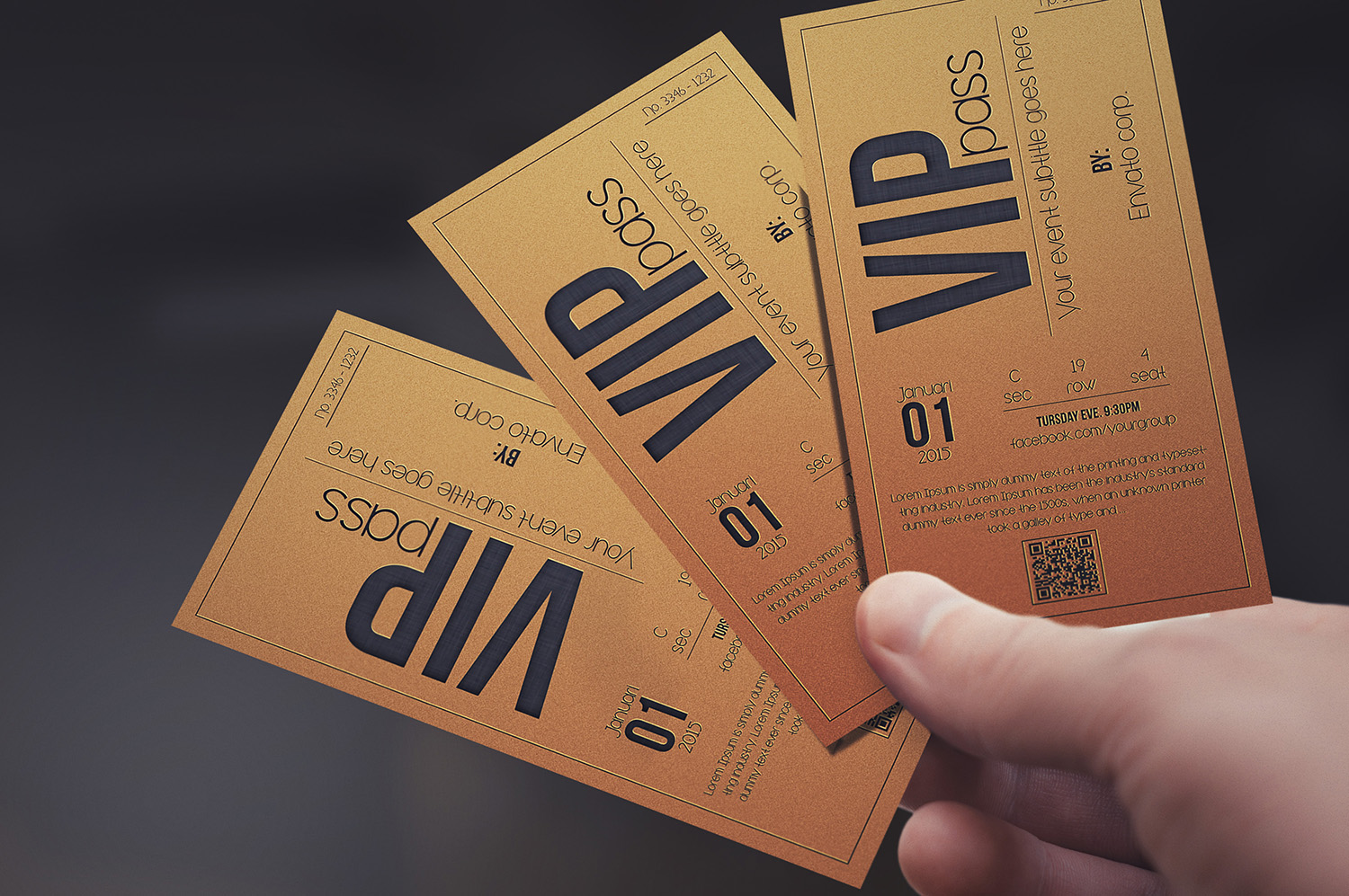 Multipurpose Vip Pass Card ~ Card Templates On Creative Market