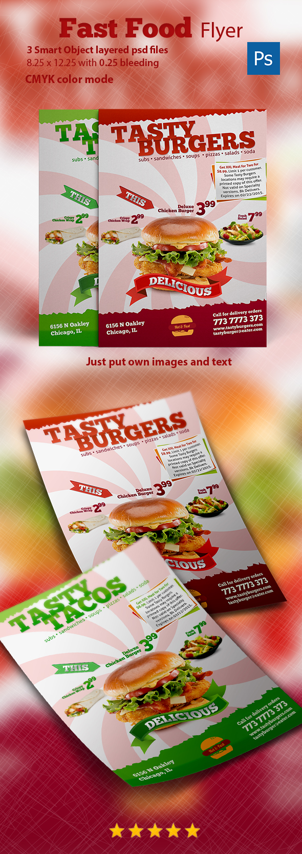 Fast Food Flyer Template ~ Flyer Templates on Creative Market