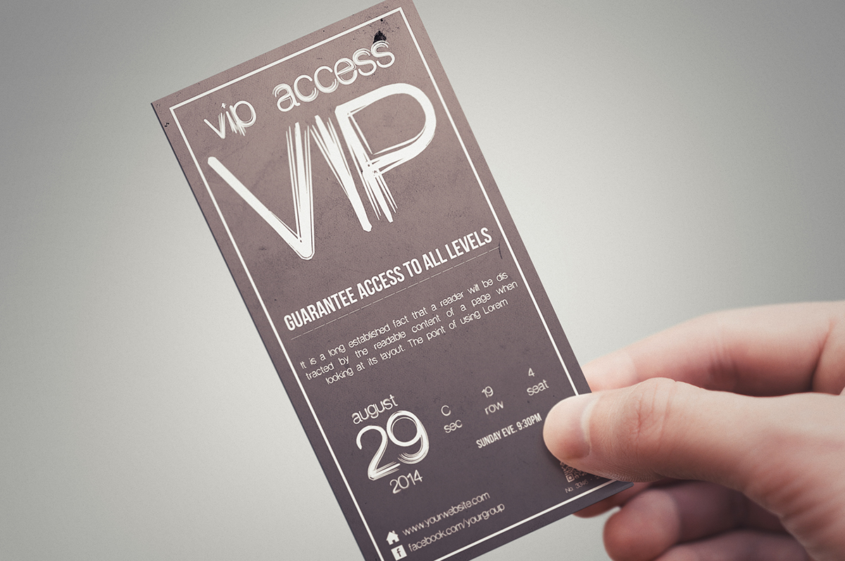 Multipurpose simple VIP PASS ~ Card Templates on Creative Market