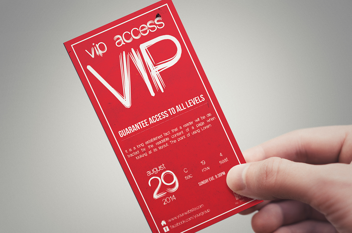 Multipurpose simple VIP PASS ~ Card Templates on Creative Market