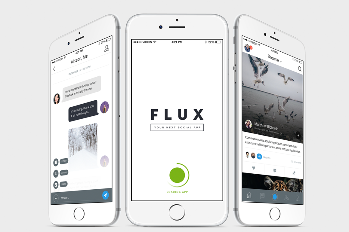 Flux - iPhone App Template ~ Templates on Creative Market