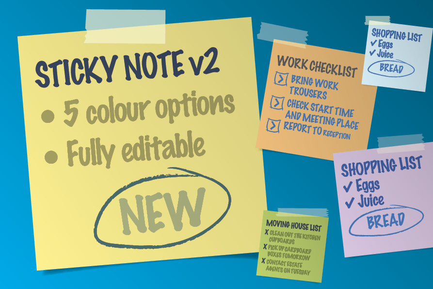 Sticky Note 2 - NEW ~ Graphics on Creative Market