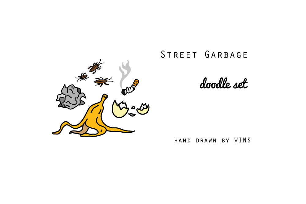 Street Garbage Doodle Set ~ Illustrations on Creative Market
