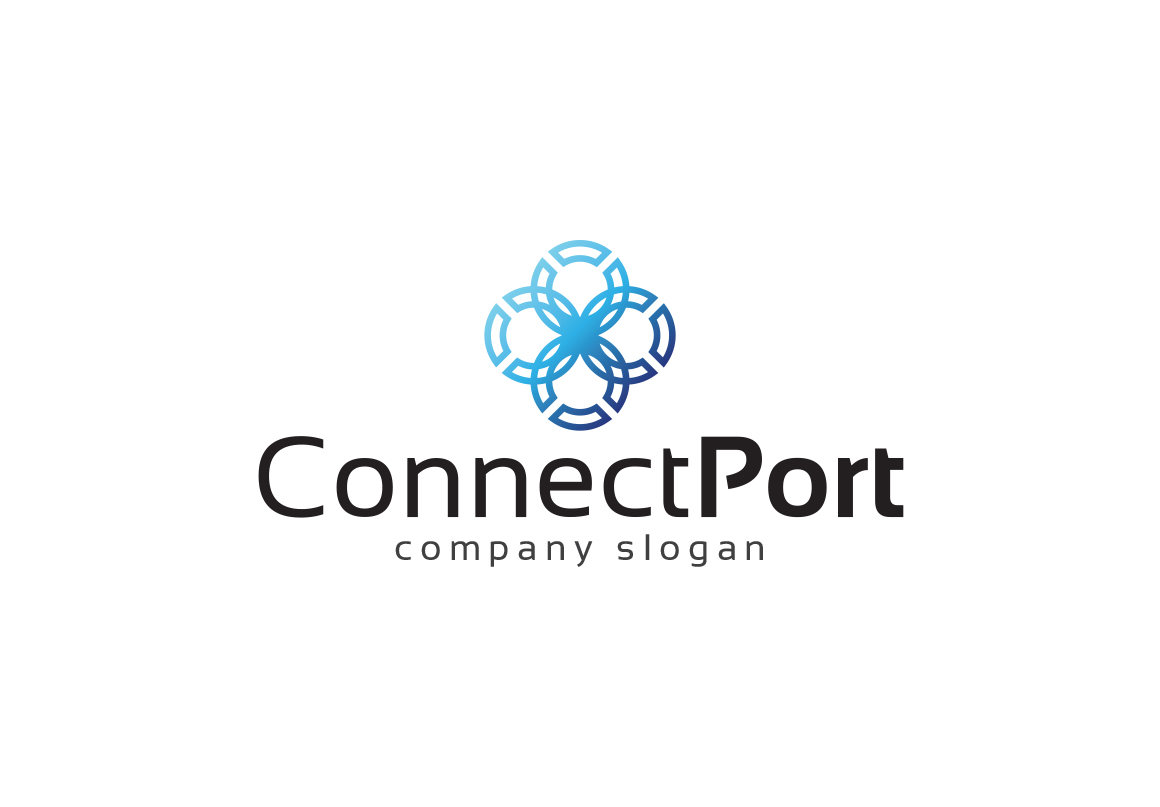 Connect Port Logo ~ Logo Templates on Creative Market
