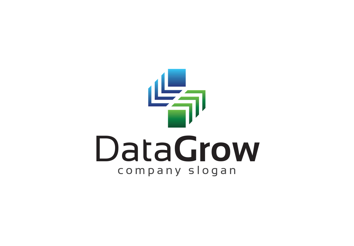 Data Grow Logo ~ Logo Templates on Creative Market