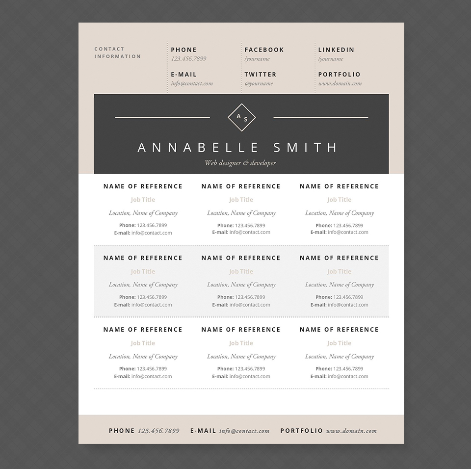Elegant Resume Template Package ~ Resume Templates On Creative Market 