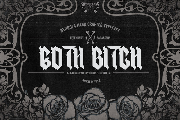 Goth Bitch ~ Fonts on Creative Market